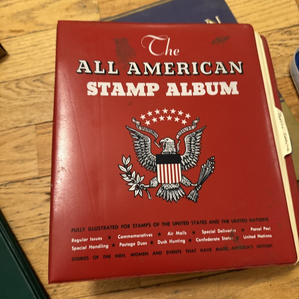 Harris Statesman Deluxe Album With Stamps plus All American Album plus ...