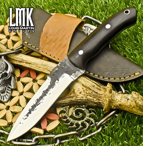 LMK Hand Forged Handmade Skinner Knife AUS-8 Steel Micarta Sports ...