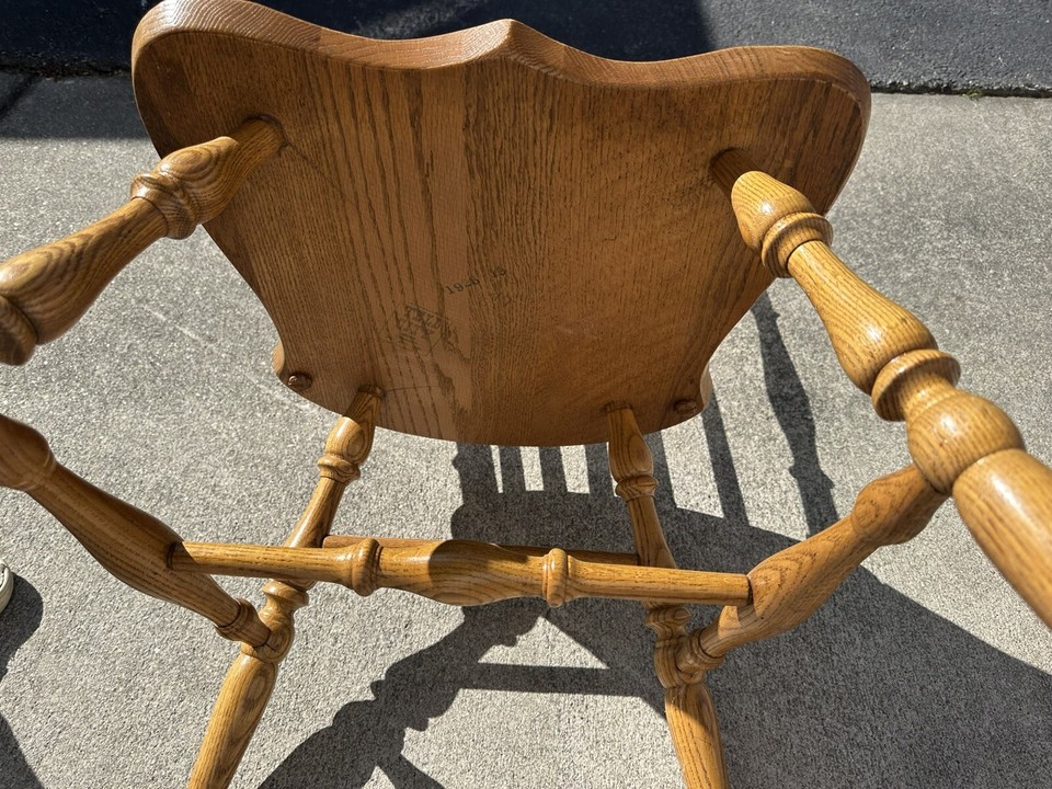 Vintage Pair Windsor Spindle Comb Back Dining Chairs Buyer$Ship | eBay