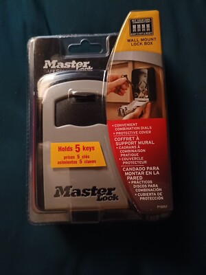Master Lock Wall Mount Lock Box Combination Dials Holds 5 Keys 5401D ...