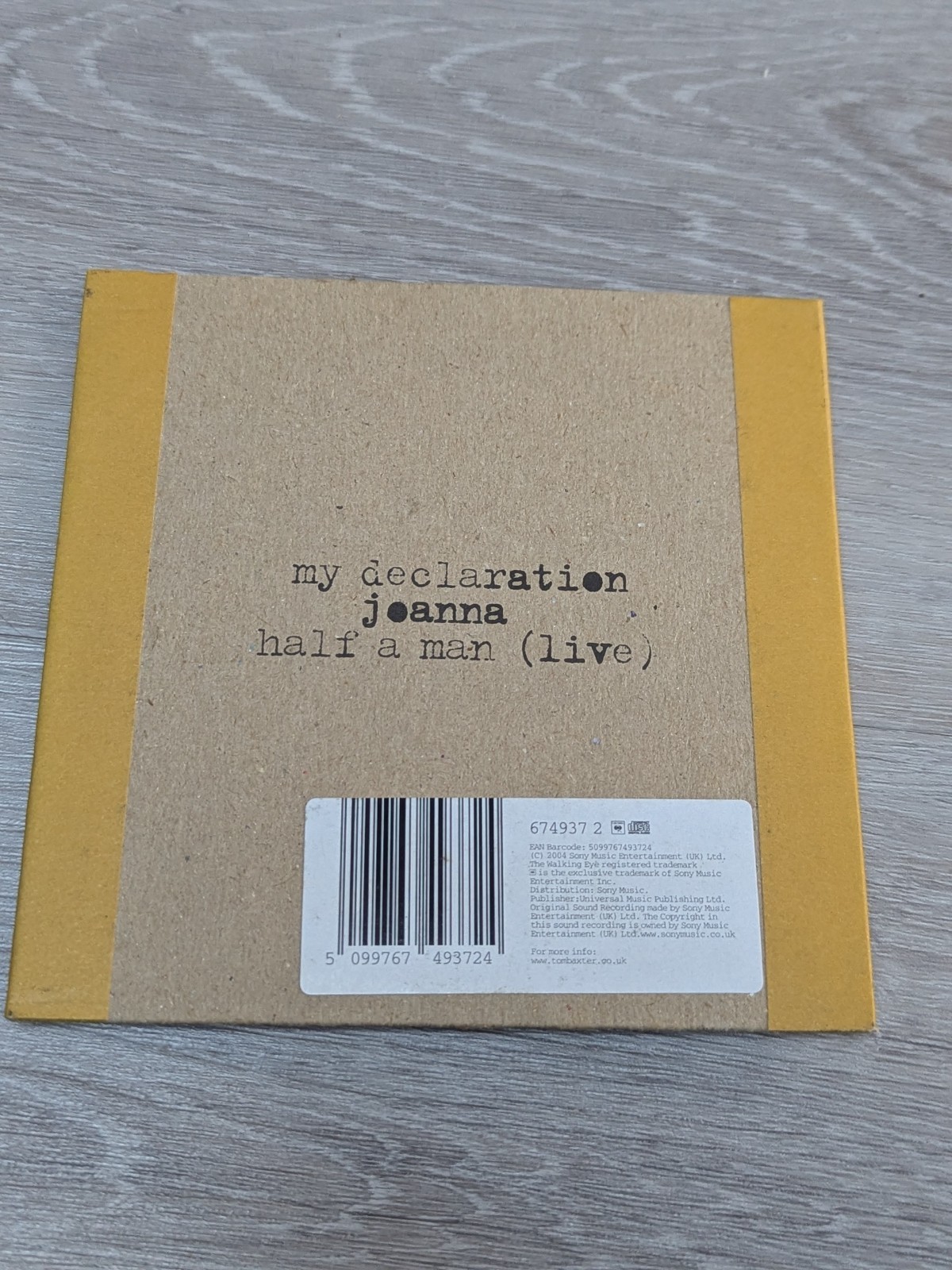Tom Baxter : My Declaration E.P. (2004) 3 Track CD | eBay UK