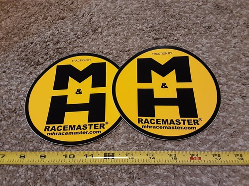 2 Vintage Style M & H Racemaster Slicks Racing Decals Stickers Outlaw ...