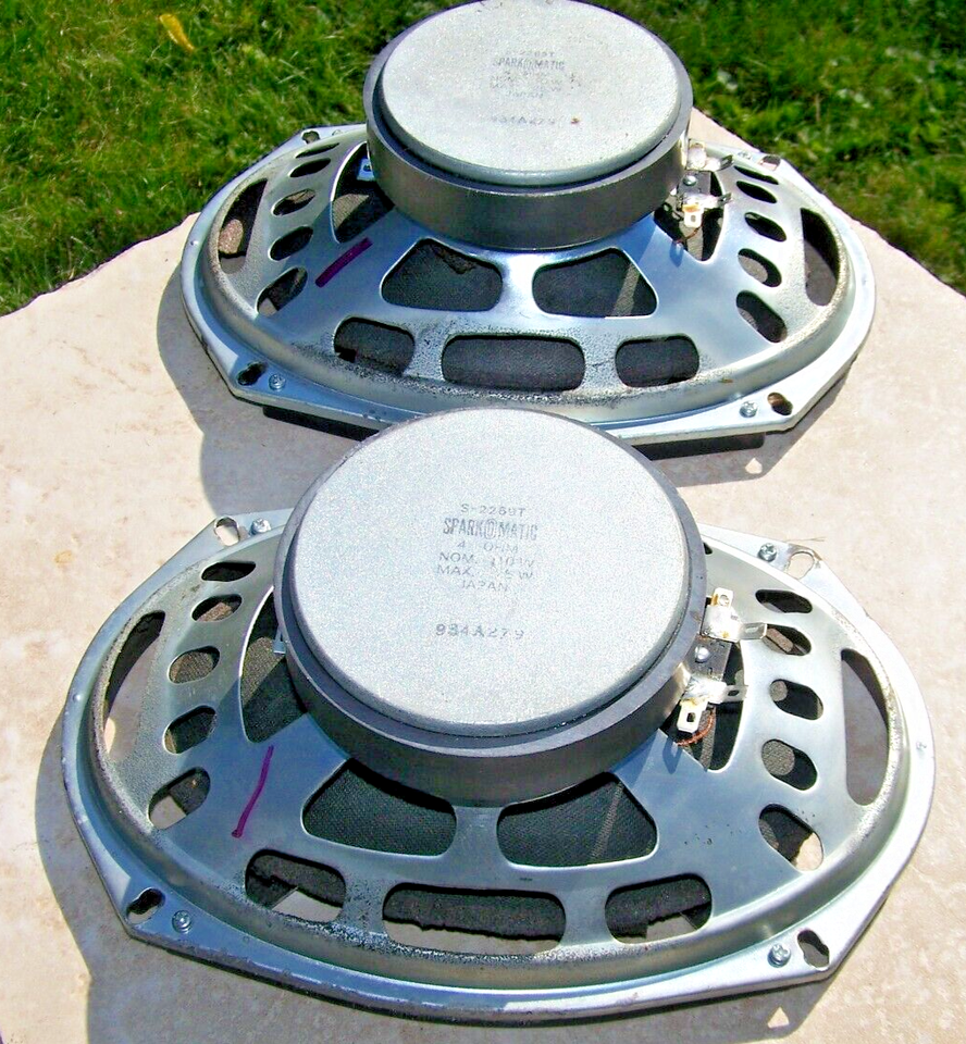 Vintage Sparkomatic 6x9 3-WAY Car Speakers 1979 Sparkomatic 3-Way ...