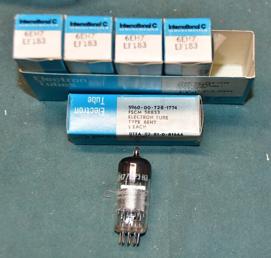 Sleeve Of 5 NOS International Servicemaster 6EH7 EF183 Vacuum Tubes ...