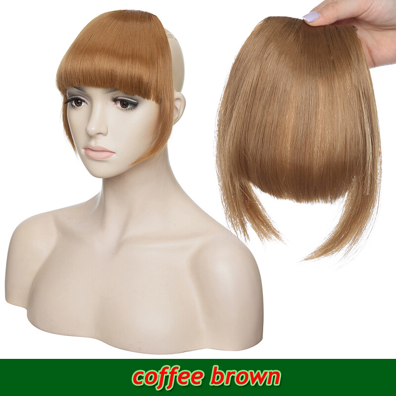 Real Natural Bangs Hair Peices 1PCS Fringe Clip In Hair Extension Thick ...