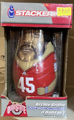 OSU BUCKEYES Buckeyes Archie Griffin Wooden Russian Style Nesting Dolls ...
