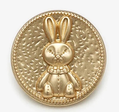 Yellow Gold Plated Easter Bunny Rabbit 20mm Snap Charm Button For ...