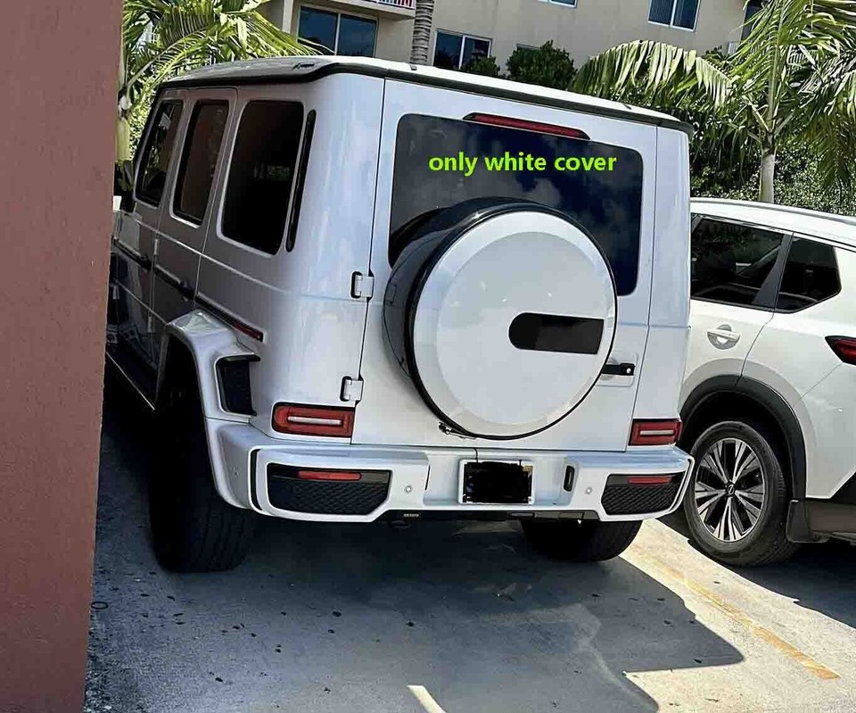 White Spare Tire Cover For Mercedes Benz G Class W463 G500 G550 G63 G65 ...