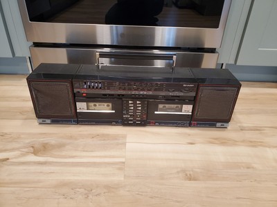 Vintage SHARP QT94 Double Cassette Player - QT-94z(bk) Boombox - Rare ...