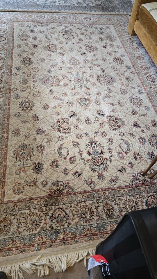 Royal Keshan Traditional Design Wool Rug Beige Orange Colour | eBay UK