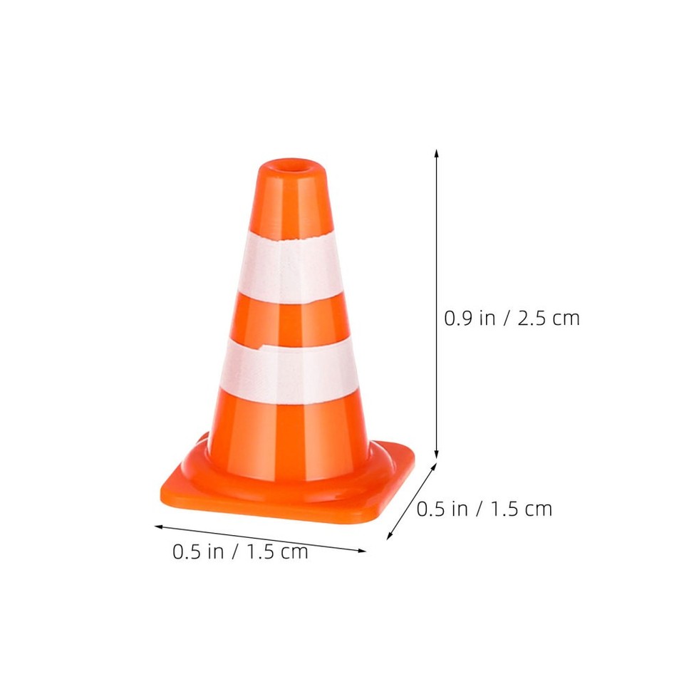 48 Pcs Mini Traffic Cones Construction Models Decorative Road Signs | eBay