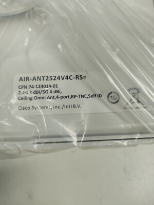 NEW Cisco AIR-ANT2524V4C-RS= Aironet Antenna 2.4GHz 2dBi 5GHz 4dBi Ant ...