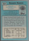 1988 Topps Roger Ruzek 264 Dallas Cowboys Football Card Vintage | eBay