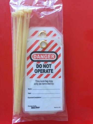 Master Lock 497A H/Duty Danger Do Not Operate Tag 79x146mm Safety ...