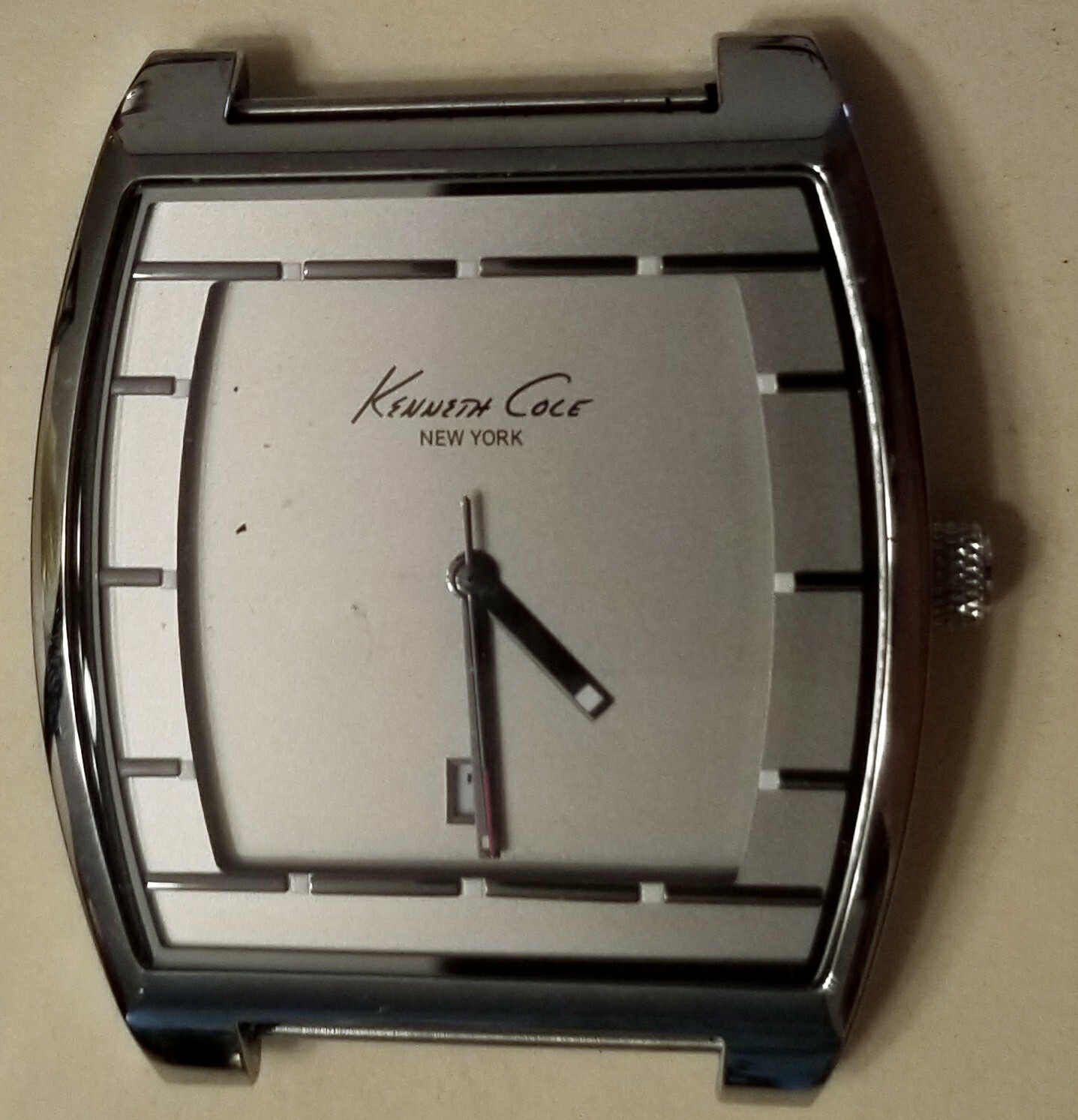 KENNETH COLE NY KC1602 SILVER STAINLESS STEEL WATCH U54-09 (NO BAND ...