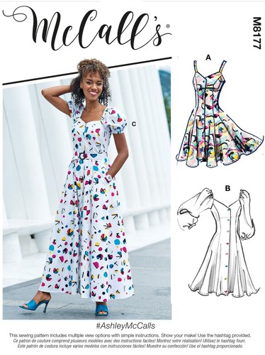 MCCALLS SEWING PATTERN 8177 MISSES 16-24 EASY DRESS, PRINCESS SEAMS ...