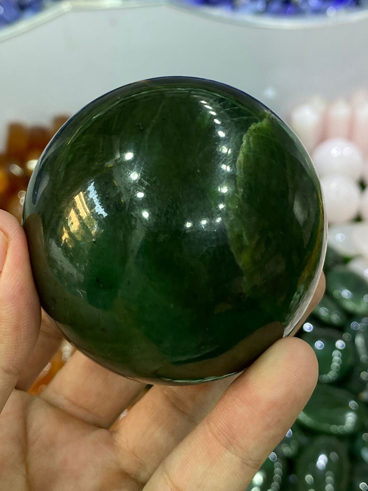 Nephrite Jade Sphere Healing Crystal Stone Ball Best Quality | eBay