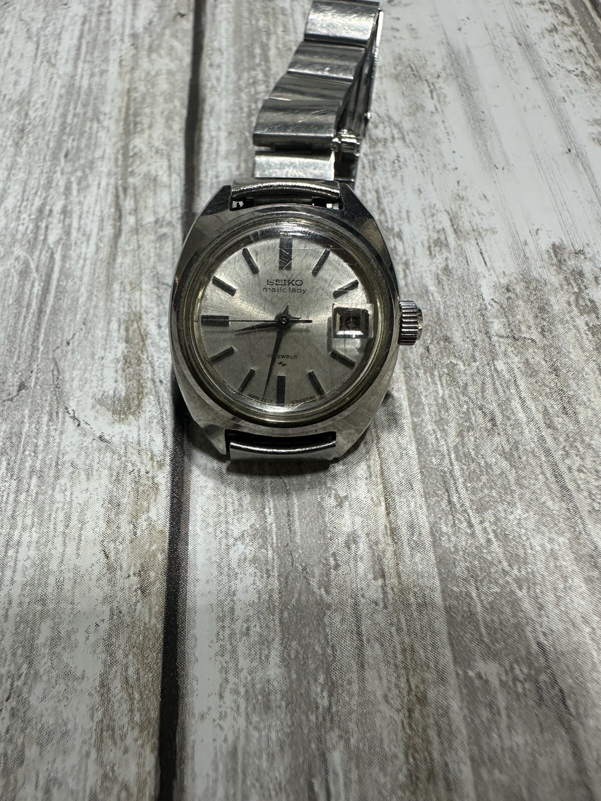 Vintage Seiko Matic Ladies Automatic Stainless Wristwatch 2517-0211 ...