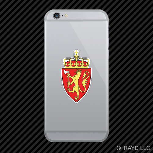 Norwegian Coat of Arms Cell Phone Sticker Mobile Norway flag NOR NO | eBay