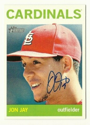 2013 HERITAGE JON JAY CARDINALS ROYALS D-BACKS AUTOGRAPHED SIGNED ...