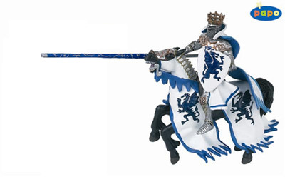 NEW PAPO 39389 Blue Dragon Knight King 39387 Rearing Horse - Model ...