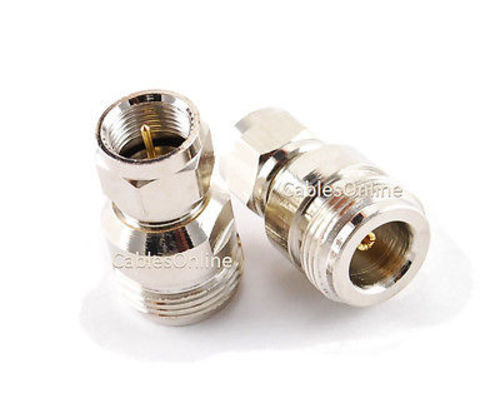 5-PACK N-Connector Female to F-Type Male Plug Antenna RF Adapter, RF ...