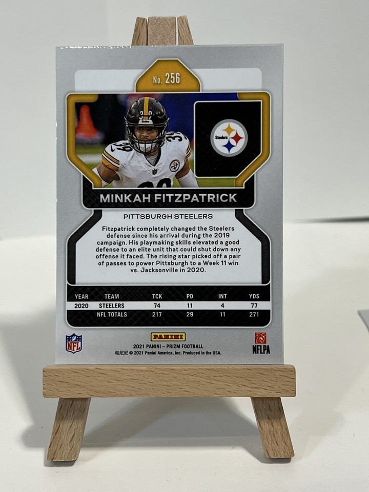 2021 Panini Prizm Minkah Fitzpatrick base card #256 Pittsburgh Steelers ...