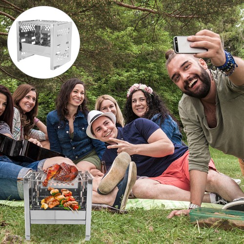 Burning Rack Over Fire Cooking Grate Travel Barbecue Grill Small Stove ...
