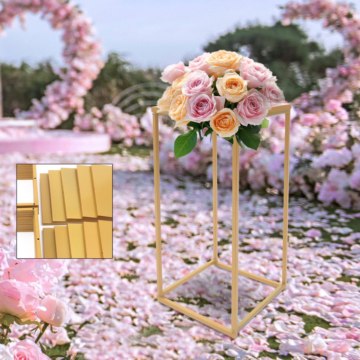 60cm Tall Vase Stands 10-Pack Geometric Flower Stands - 60cm Tall ...