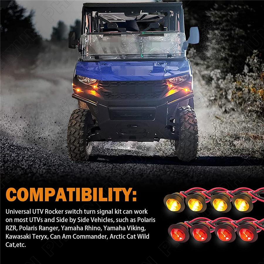 Battery 2025 Universal UTV ATV Turn Signal Kit - Street Legal Lighting ...