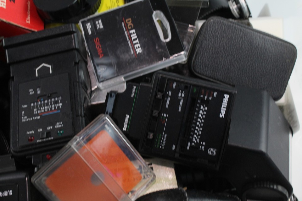 Assorted Camera Accessories Inc. Flashes, Converters & Filters Etc ...
