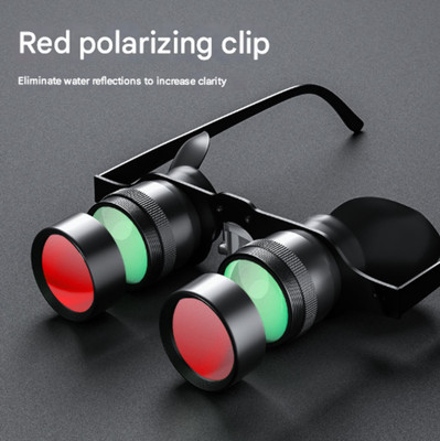 10x Telescope + Red Polarised Lens 10x HD Fishing Binocular Glasses ...