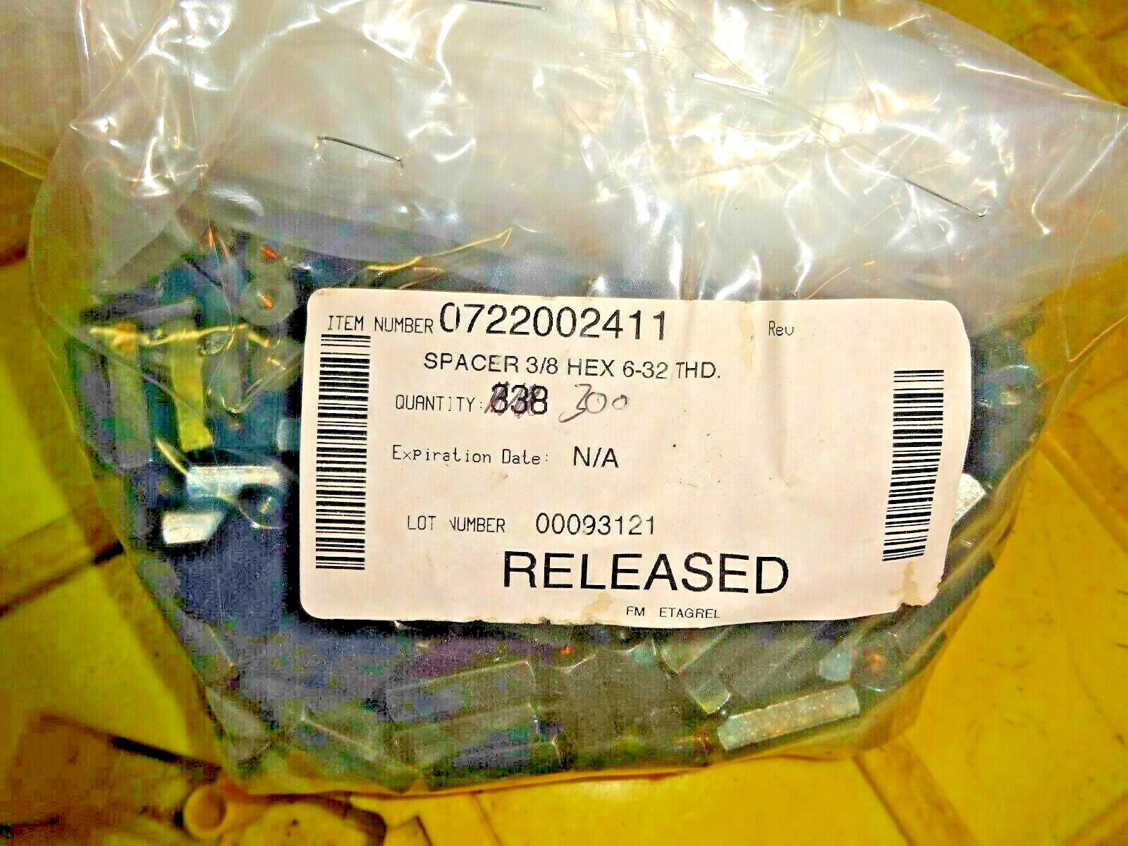 FEM-Fem Hex Column Standoff Support Spacer Nut 3/8 X 1",6-32" - QTY 300 ...