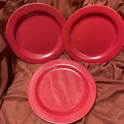 Sonoma Lifestyle For Home Crimson Dinner Plates Set Of 3-10.75" Mint ...