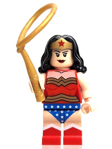 LEGO Minifigure Wonder Woman w/ Pearl Gold Lasso of Truth sh004 71209 ...