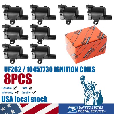 8Pcs Round Ignition Coils For Chevy Silverado GMC Sierra Yukon 4.8L 5 ...