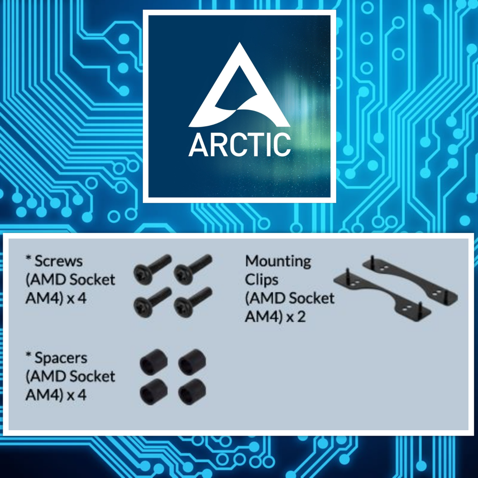 ARCTIC AMD Clips Liquid Freezer II Rev4 AM4 AM5 CPU Halterung Backplate ...