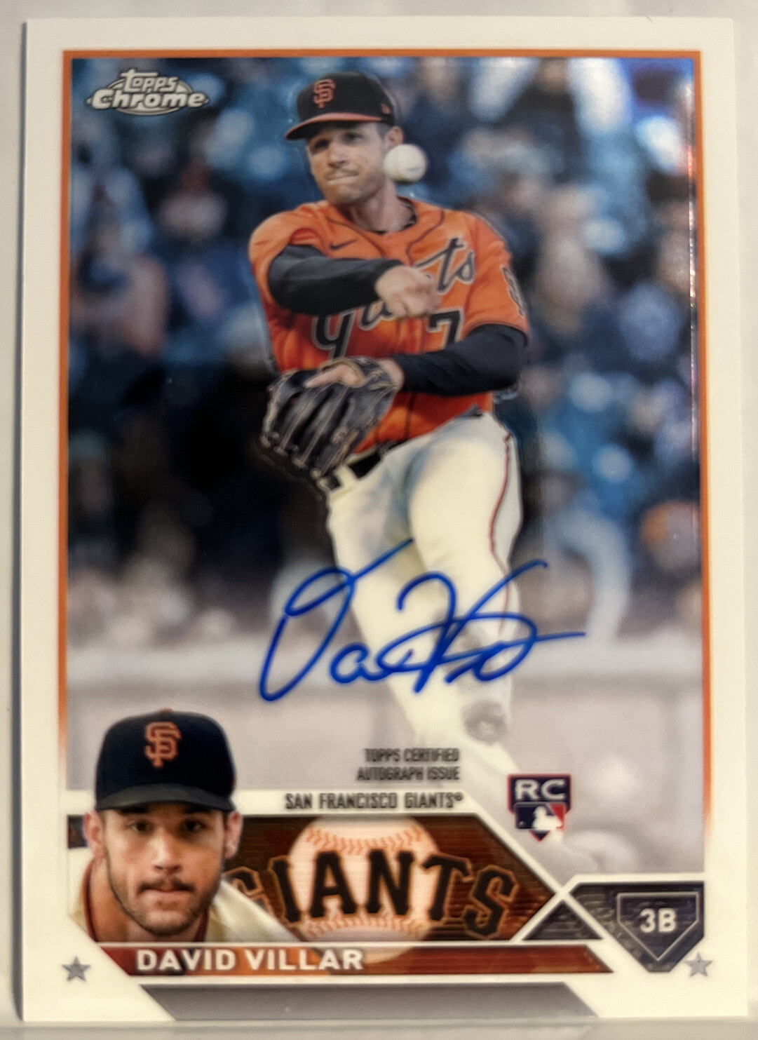 David Villar 2023 Topps Chrome Rookie Autograph #RA-DV San Francisco ...