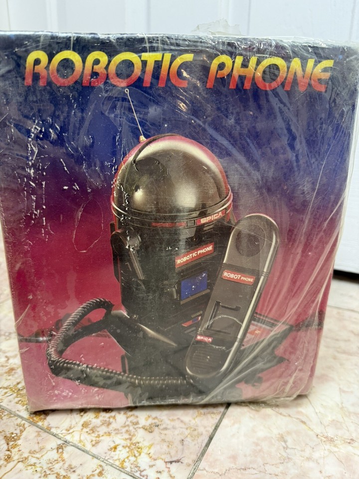 Vintage 1985 Robot Phone SR-006 BLACK Enterprex Spica R2D2 Clone 80's ...