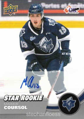 2021-22 Upper Deck CHL Star Rookie #376 Maxime Coursol Auto Autograph ...