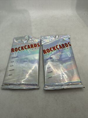 NEW Lot of 2 Vintage 1991 Rock Cards Series One Music Trading Card Pack ...