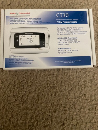 Radio Thermostat CT30 7 Day Programmable Thermostat NEW | eBay