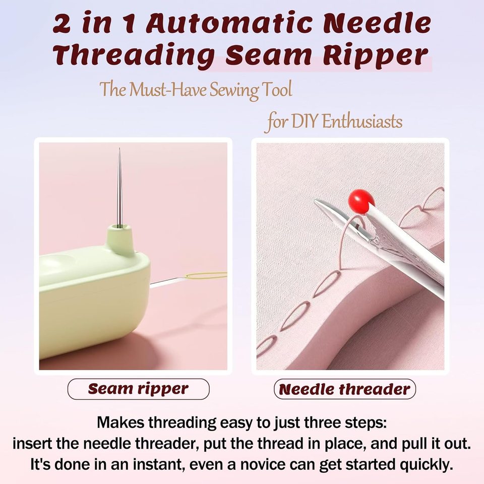 3 Pack Needle Threader, 2025 Upgraded Plug-In 2 in 1 Needle Threader ...