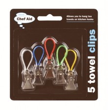 Chef Aid 10E00999 5 Tea Towel Clip Hooks for sale online | eBay UK