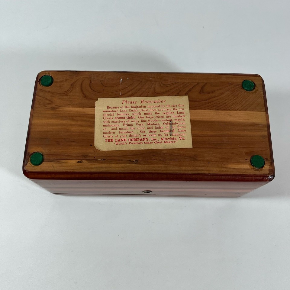 Vintage Lane Salesman Sample Miniature Cedar Chest Jewelry Box * No Key ...