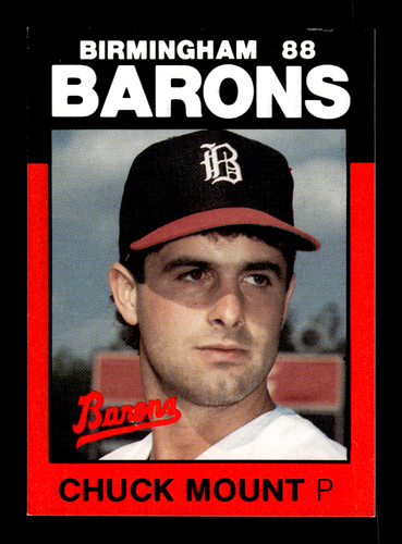 1988 Best # 27 Chuck Mount Card (ML) Birmingham Barons Chicago White ...
