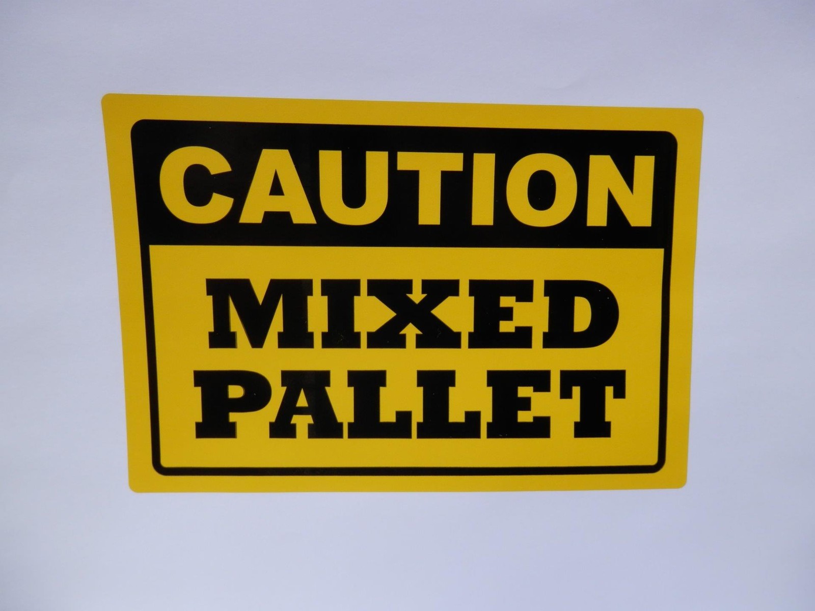 CAUTION MIXED PALLET 5"X7.375" Pallet Warning Stickers Labels 50 sheets ...