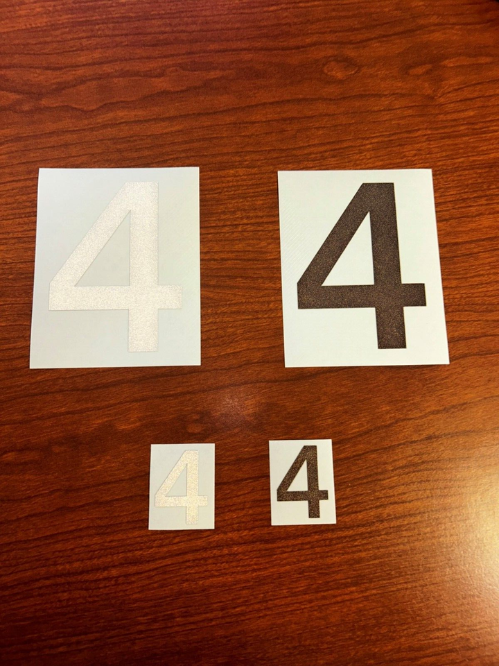 3M Reflective Numbers – 1.5" and 4" Sizes – Black and White Variations ...