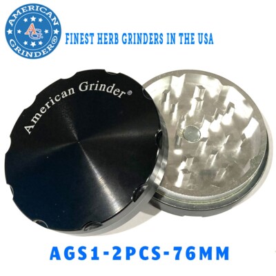 AMERICAN GRINDER®️ 76mm (3") 2 PCS CNC Machined Heavy Duty herb tobacco ...