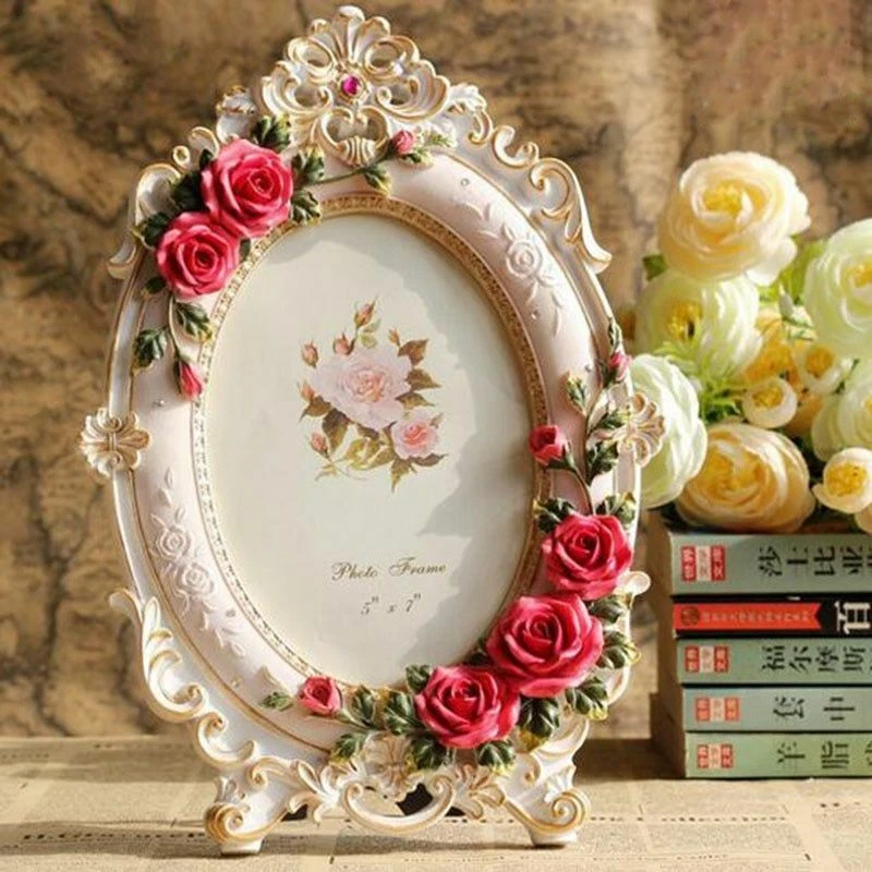 Rose Oval Frame